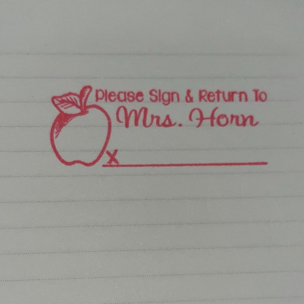 Please Sign and Return to Stamp - Teacher Stamp, Elementary Classroom ...