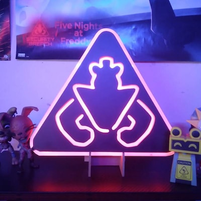 FNAF Security Breach Warning Sign , Neon Like , LED , Light , Wall ...