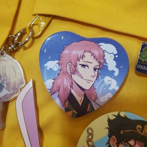 Demon Anime Heart Shaped Buttons - Etsy