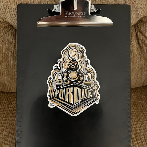 Sticker Purdue Storm Striker Art by Justin Patten Purdue Boilermakers ...