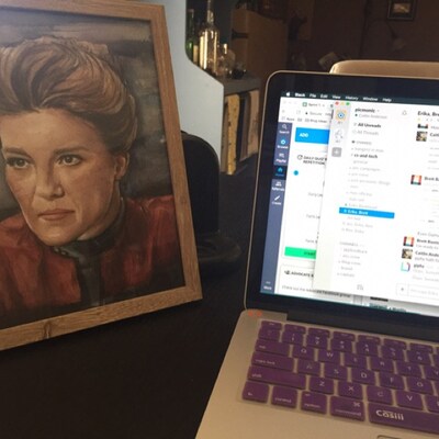 Captain Kathryn Janeway, Captain Janeway Art, Janeway Portrait, Janeway ...