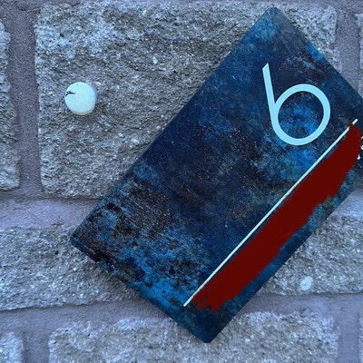 Acrylic Plastic House Number, Slate Gate Sign Plaque, Modern Door ...