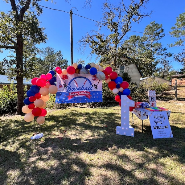 Baseball Birthday Party Welcome Sign Rookie of the Year Welcome Sign ...