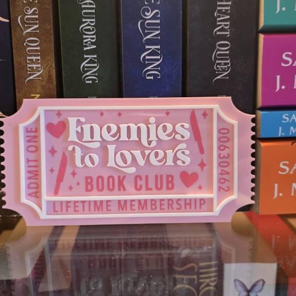Bookish Ticket | Bookclub Ticket | Bookshelf Decor | Bookish Decor ...