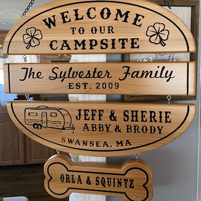 Custom Camping Sign Custom RV Sign Custom Camp Decor Sign Personalized ...