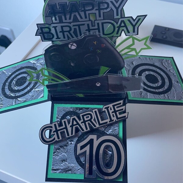 UNIQUE Handmade XBOX Themed Birthday Box Card.xbox1 Xboxlive Gamer ...