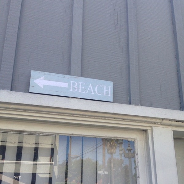 Beach Sign- Beach Sign With Arrow - Etsy