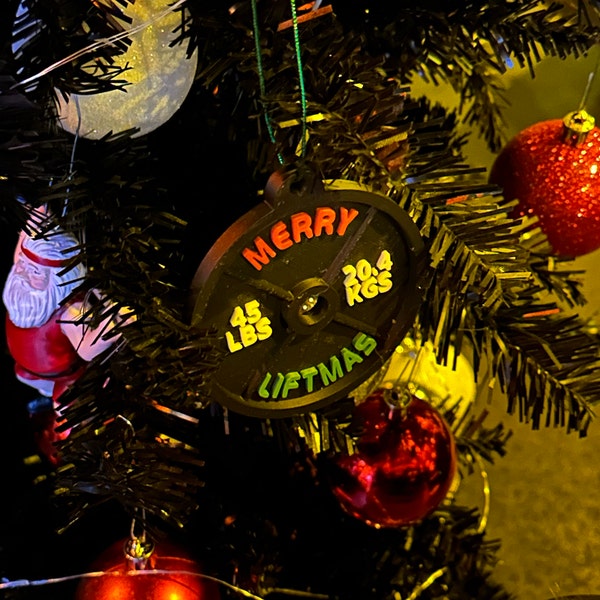 Merry Liftmas Ornament, Personalized Gym Ornament, Christmas Gift for ...