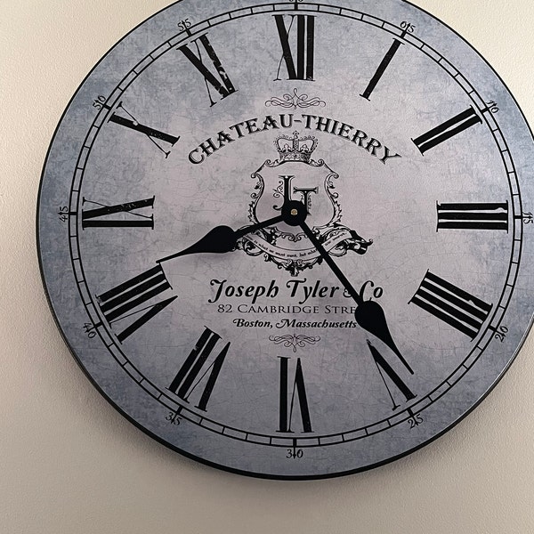 Chateau Thierry Blue Wall Clock, 8 Sizes to Choose, Made in USA ...