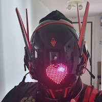 Self-design Luminous Cyberpunk Half-face Mask, Futuristic Mask With ...