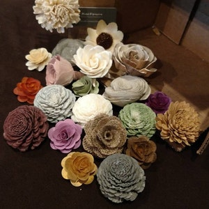 CUSTOM TINY SAMPLE Flowers Wooden Flower Bouquet Sola Flower Bouquet ...