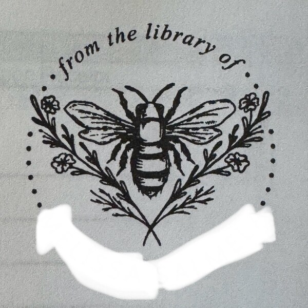 From the Library of Stamp | Book Stamp Personalized | Bee Ex Libris ...