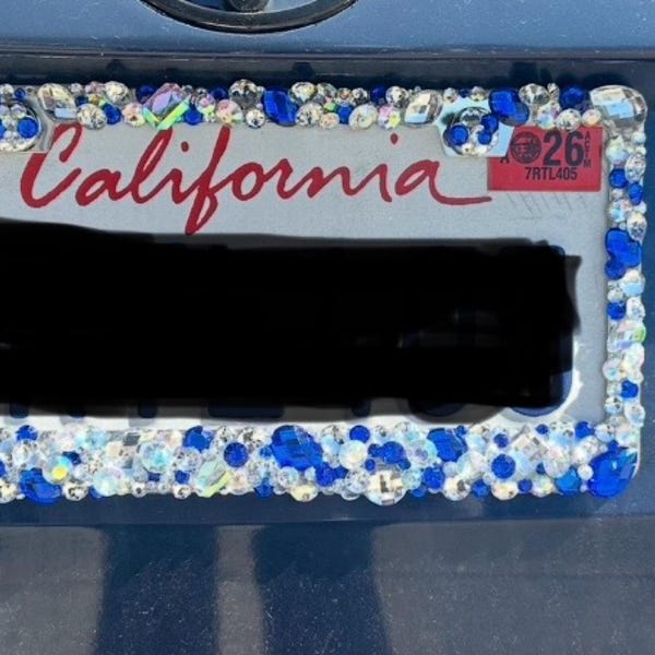 3D Pearl License Plate Frame Hand Made in America Holder Anti Theft ...