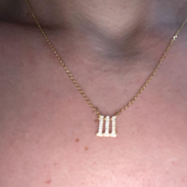 Half Tennis Crystal Half Paperclip Necklace 18K Gold Dipped Half CZ ...