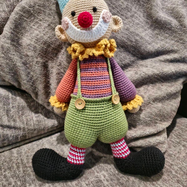 Amigurumi Clown Pattern - Chatterbox the Clown - Crochet Clown Doll ...