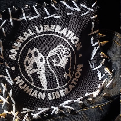 Human Animal Liberation Front Patch Punk Anarchy Anti Government Earth ...