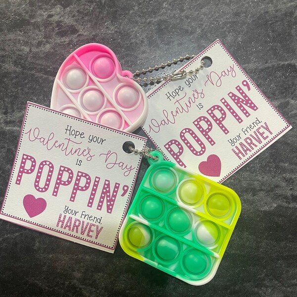 CUSTOM Hope Your Valentine’s Day is Poppin’ Digital Printable Pop It ...