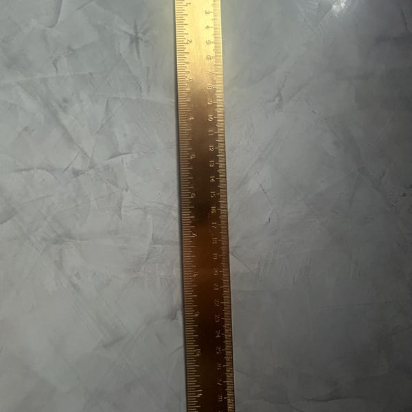 Brass Ruler, 30cm, Metal Ruler, Back to School Supplies, School ...