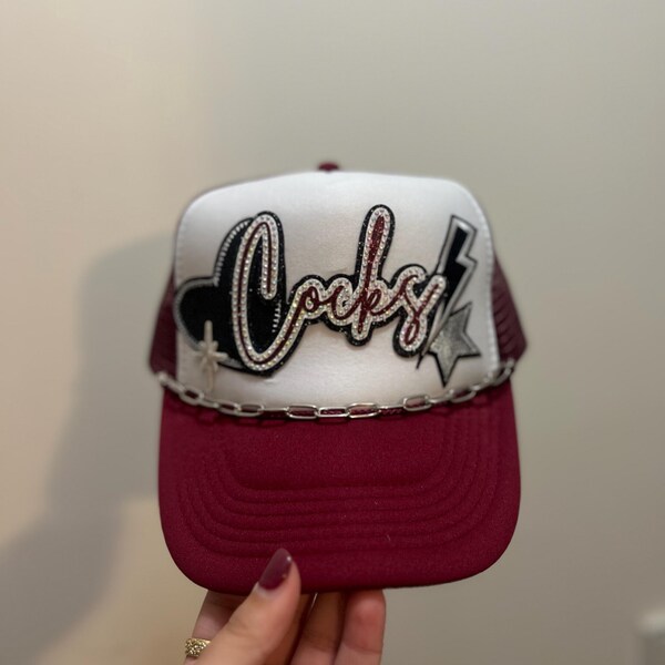 Merry Christmas Mega Bling Patch *3D Glitter Mascot Rhinestone Hat ...