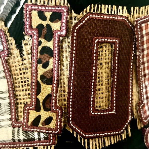 Varsity Collegiate Applique W/ Top Stitch Machine Embroidery Font ...