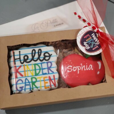 Back to School/ First Day of School Cookie Gift Set/ Teacher - Etsy