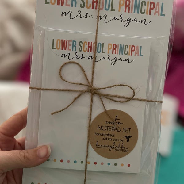 School Principal Notepad, Personalized School Principal Notepad, Gift ...