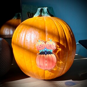 Halloween Black Cat Scaredy Cat Jack-o-lantern Pumpkin 5 X 7 - Etsy