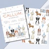 Watercolor Baby Blue Party Dogs Digital Clip Art Set- Instant Download ...