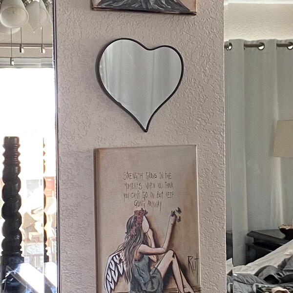 Heart Mirror No. 2 / Handmade Wall Mirror Valentines Day Cœur Miroir ...