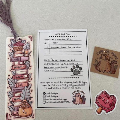 2x6 Stacked Books Bookmark With Tassel, Gift for Book Lover, Handmade ...