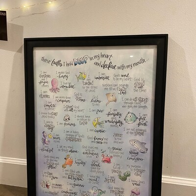 Christian Declarations Poster 100% HAND LETTERED & Illustrated I ...