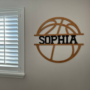 Basketball Name Sign, Nursery Decor, Personalized Wood Sign ...