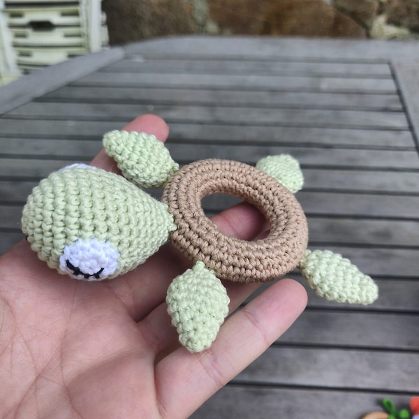 CROCHET PATTERN Sea Turtle Rattle, Sea Animal Rattle Crochet Pattern ...