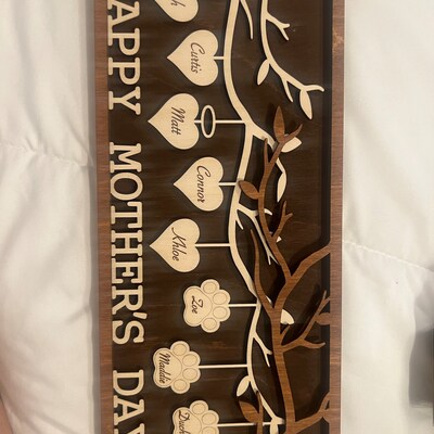 Family Tree Hanging Heart 3D Wall Hanging Decoration or Gift - Etsy