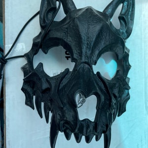 Therian Dragon Skull Mask Black / White / Luminous/red Resin - Etsy ...