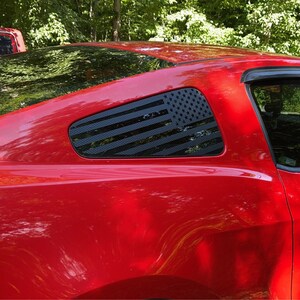 Mustang American Flag Rear Quarter Window Accent Decal (2010-2014)(both ...