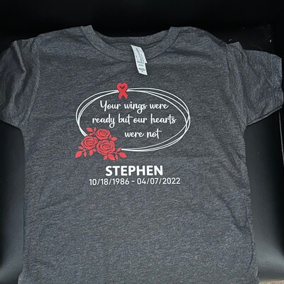 Personalized Rip Shirt, Your Wings Were Ready but My Heart Was Not ...