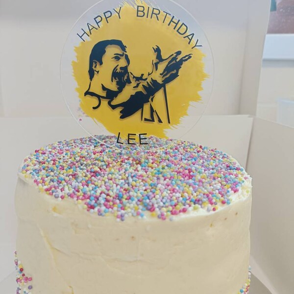Personalized Acrylic Cake Topper Freddie Mercury / Queen - Etsy
