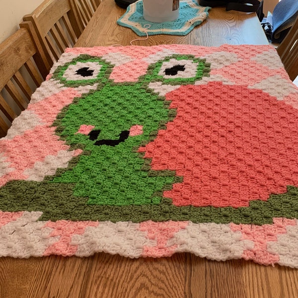 Baby Boy Graphgan Pattern - Corner to Corner - C2C - Baby Snail Blue ...