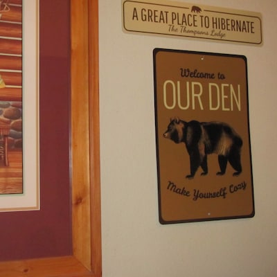 Den Sign, Bear Den Decor, Welcome Den Sign, Bear Lover Gift, Our Den ...