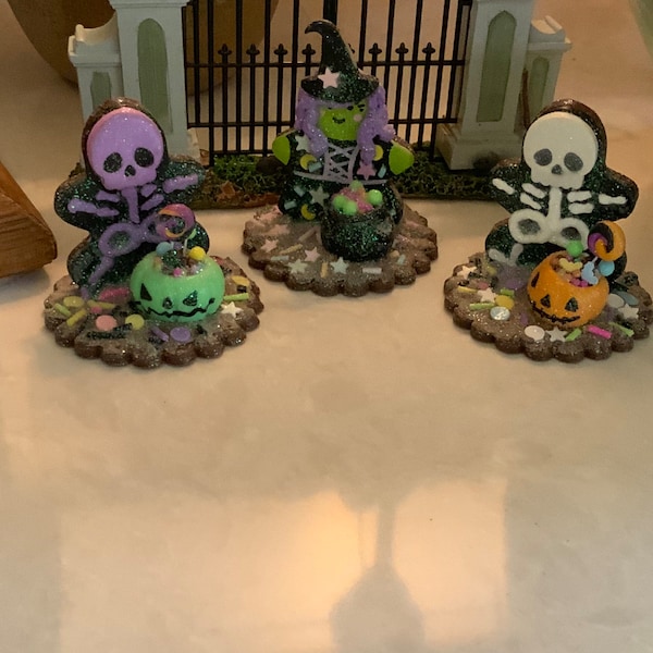 Handmade Gingerbread Witch: Polymer Clay Halloween Village Decor - Etsy