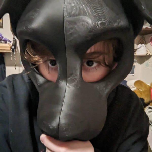 Puppy Half Mask (not Prepped) - Etsy