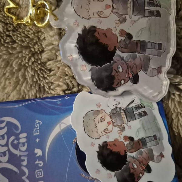 Arcane Keychain Charm, Holographic Sticker, Vi, Caitlyn, Jinx, Ekko ...