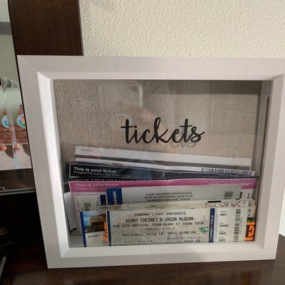 Tickets Shadow Box FREE SHIPPING - Etsy