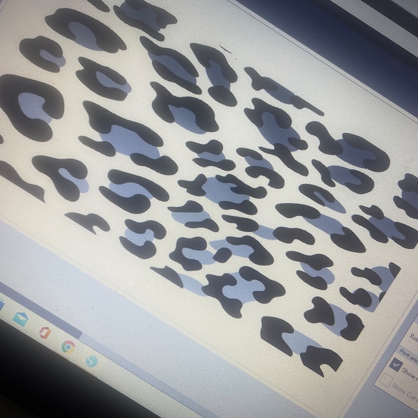 Snow Leopard Print, Animal Print Instant Download SVG, PNG, PDF Digital ...