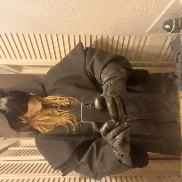 Black Monk Robe With Hooded Cowl, Medieval Costume, Gothic Cosplay ...