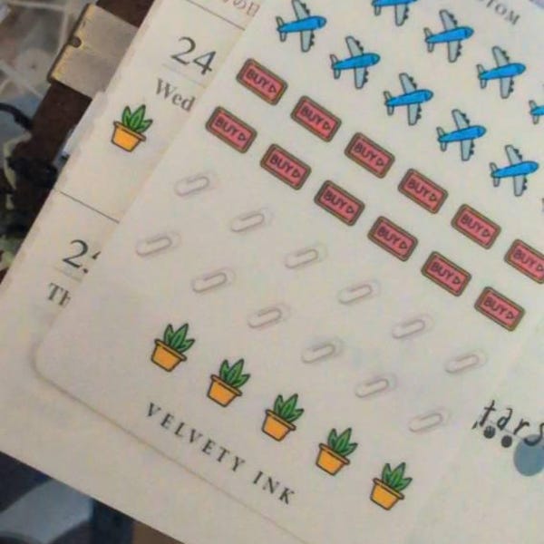 Custom Mini Icons Stickers Sheet Decoration Stickers. Minimal Planner Stickers Functional Mini ...