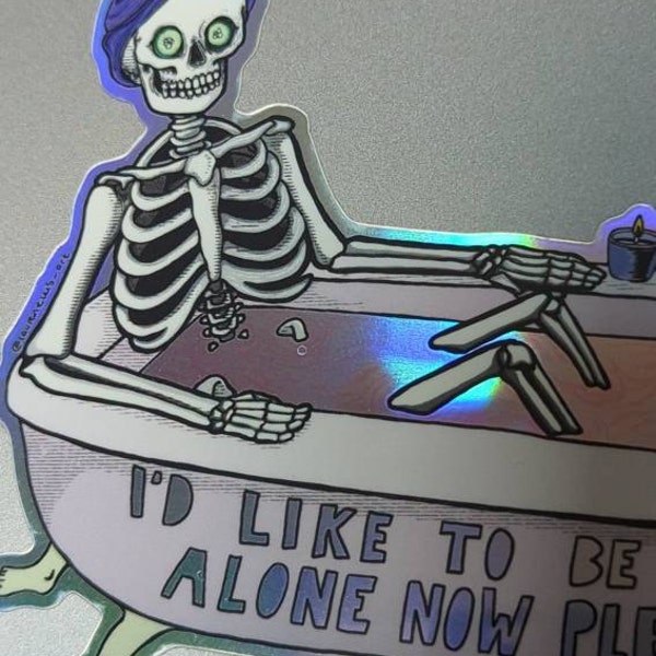 Cuddling Skeletons Sticker - Notebook, Laptop Stickers, Scrapbooking ...