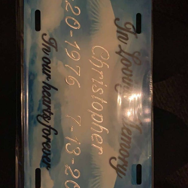 In Loving Memory R.I.P Personalized Custom License Vanity Plate Free ...