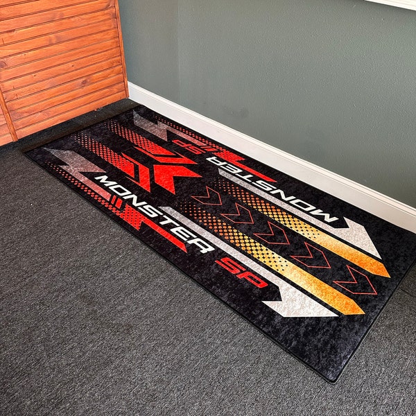 Garage Mat Design for Ride the Style, Feel the Vibe Motorcycle Mat ...